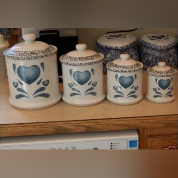 Corelle | Kitchen | Corelle Blue Hearts Canister Set | Poshmark